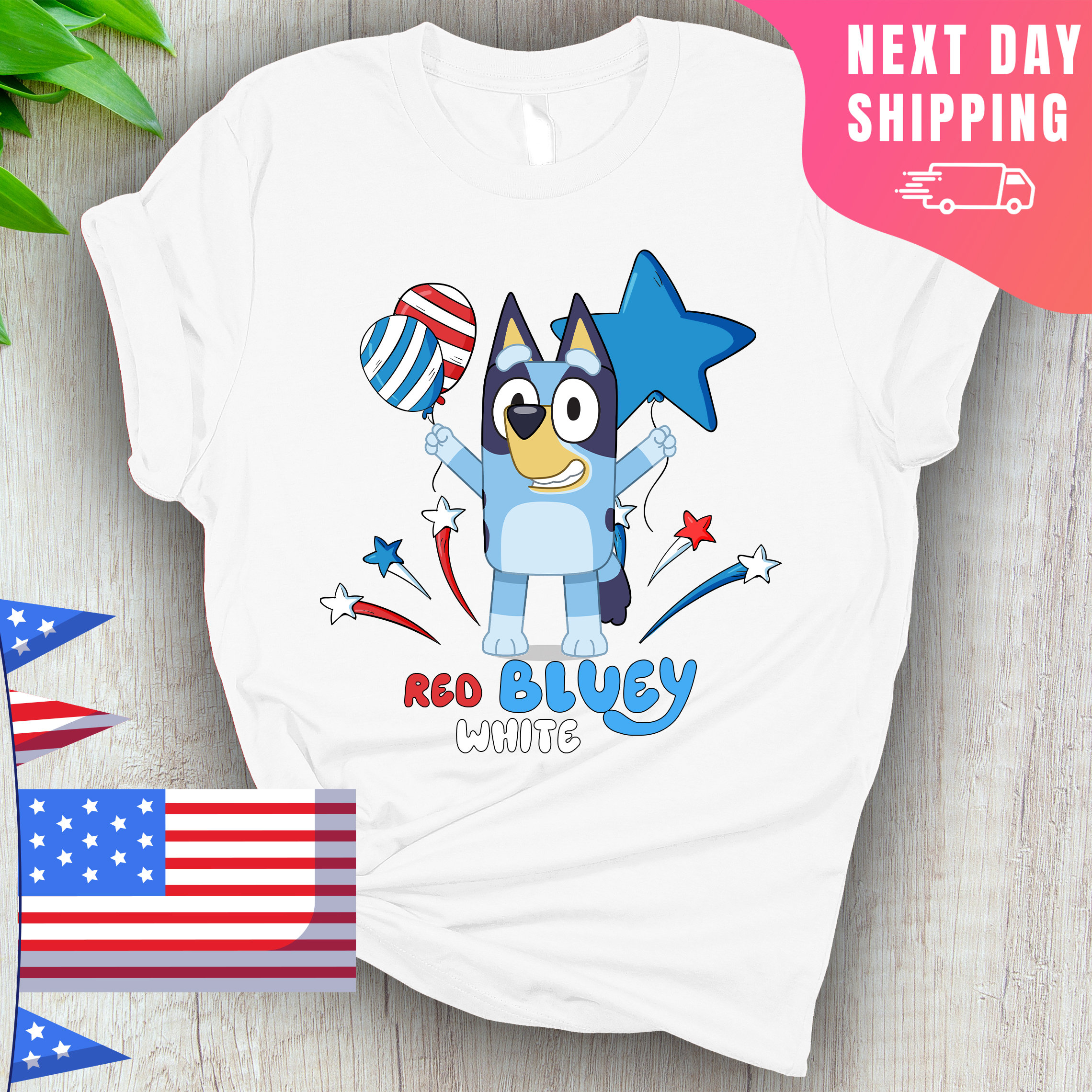 Bluey Family 4th of July Shirt, Red White Bluey Fourth of July Shirt ...
