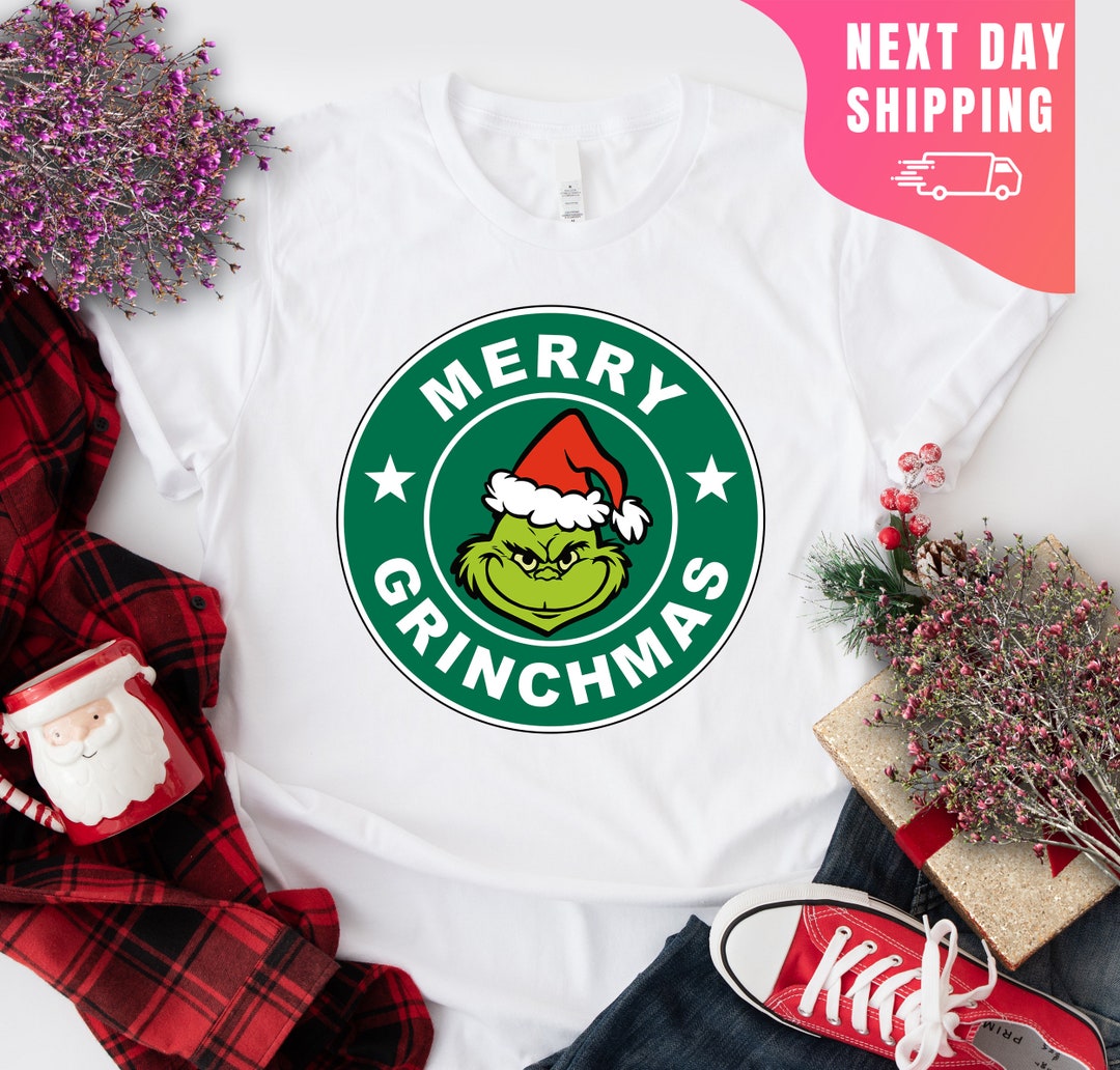 Merry Grinchmas Starbucks Shirt, Grinch Matching Tee for Christmas ...