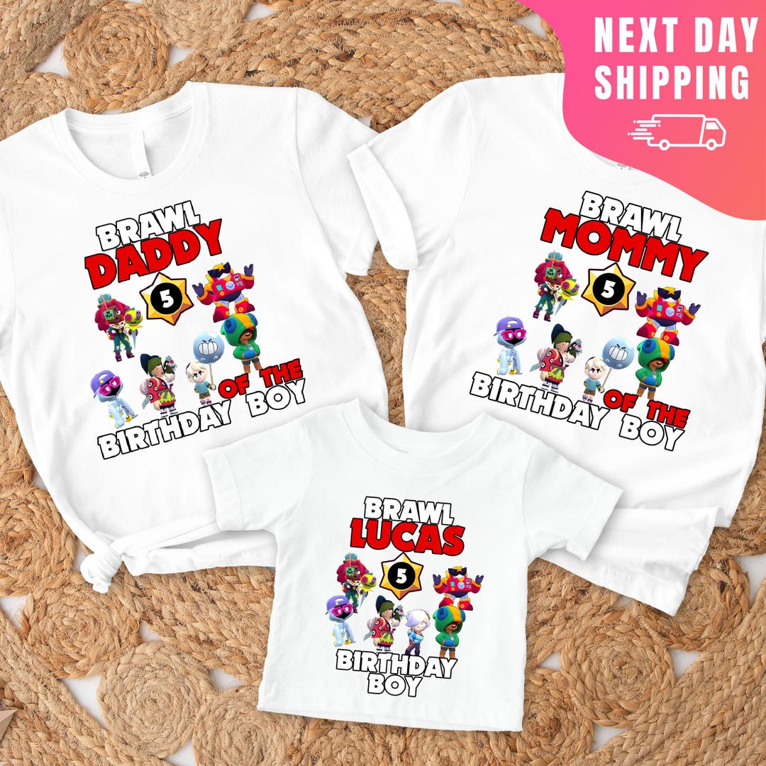 Custom Brawl Stars Birthday Shirt, Custom Brawl Stars Shirt, Birthday ...