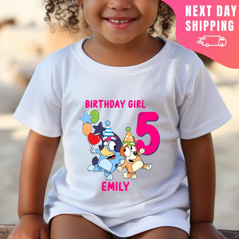 Blue Birthday Shirt, Custom Blueey Shirt, Birthday Shirt for Boy and ...