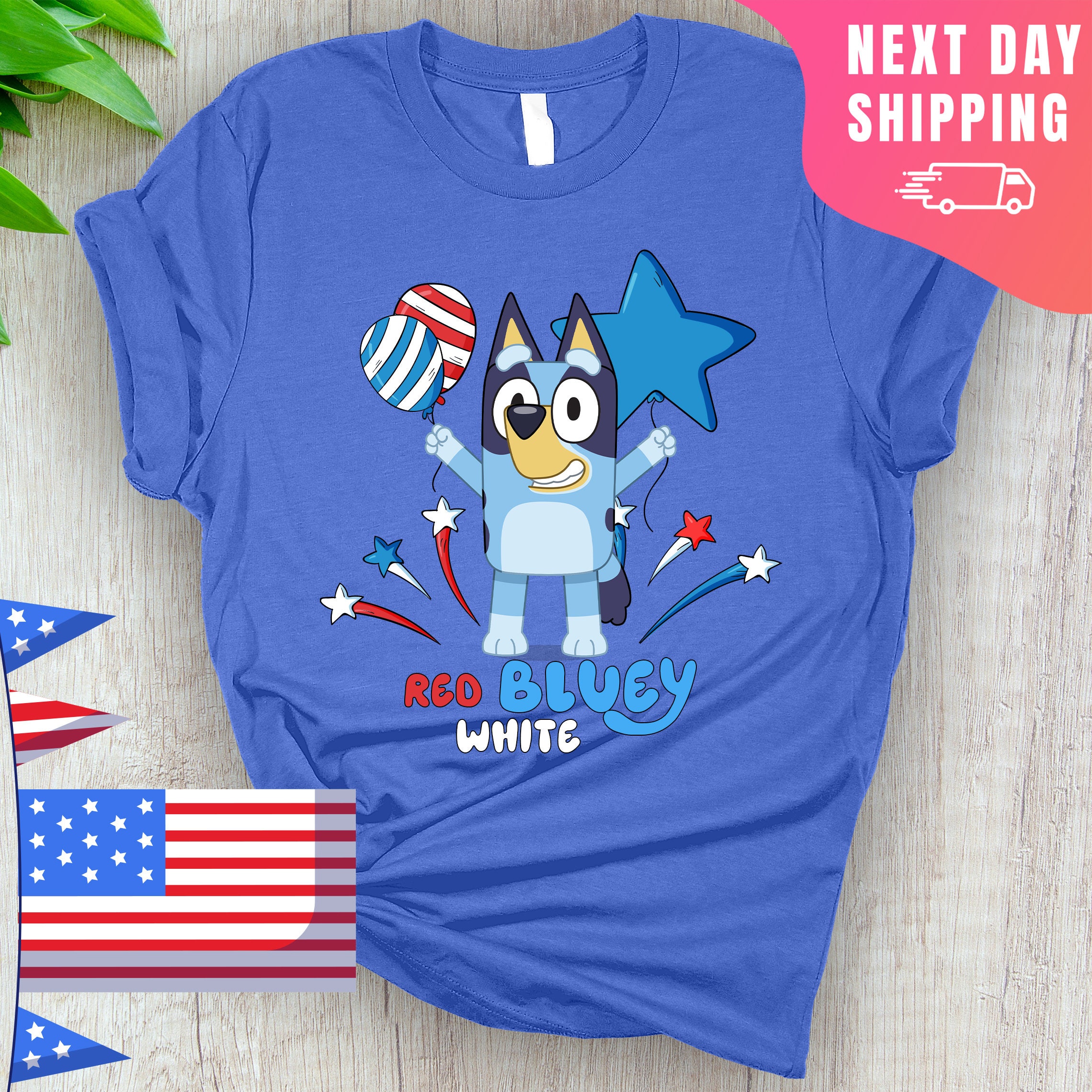 Bluey Family 4th of July Shirt, Red White Bluey Fourth of July Shirt ...