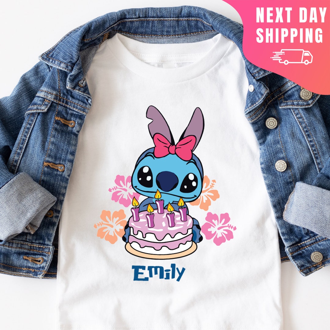 Personalized Disney Lilo Stitch Birthday Girl Shirt, Stitch Birthday ...