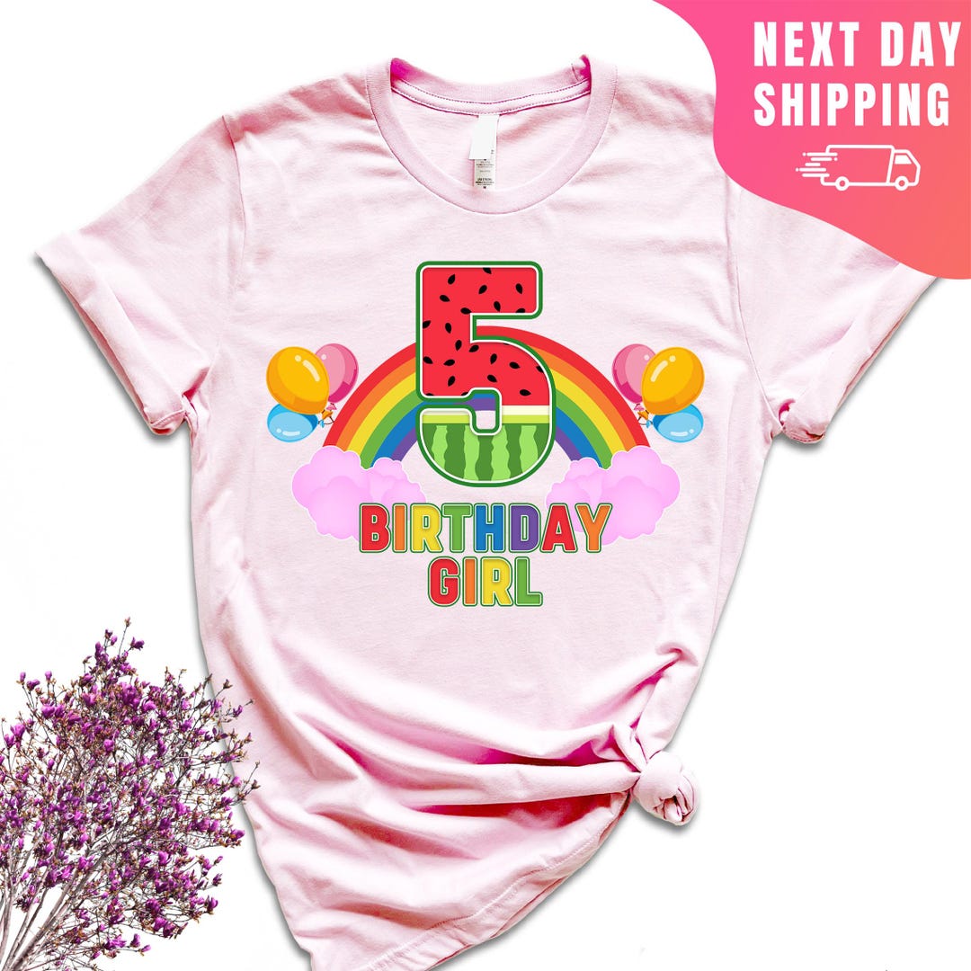 Custom Rainbow Birthday Boy/girl Shirt, Rainbow Birthday Family ...