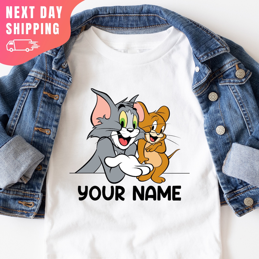Tom and Jerry Custom Name Tshirt, Tom and Jerry Tshirt, Personalized ...