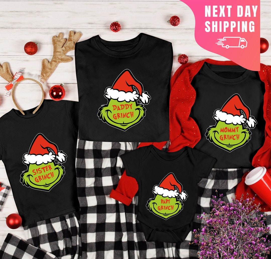 Family Christmas Shirt, Grinch Matching Tee for Christmas, Grinchy ...