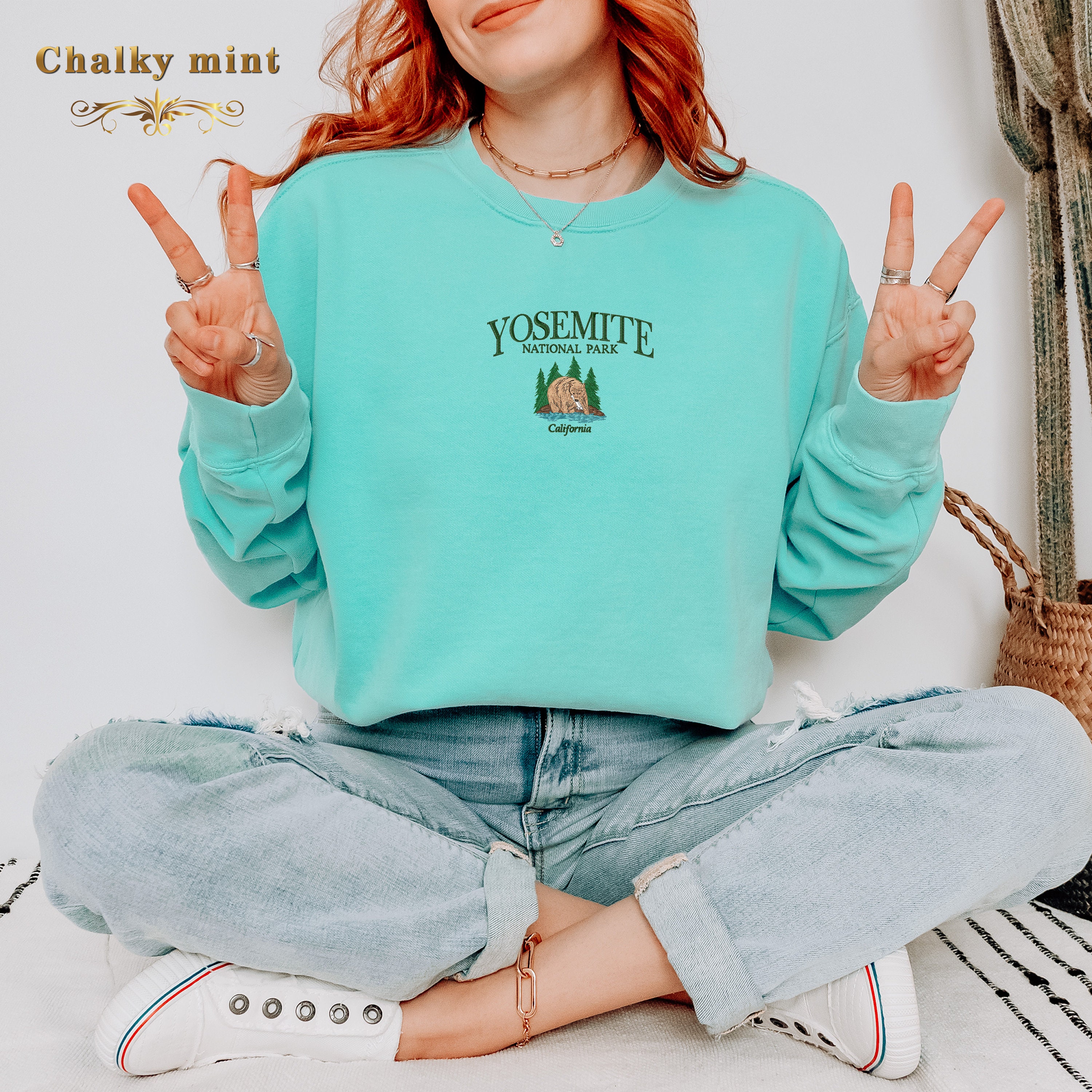 Embroidered Yosemite National Park Wildflower Sweatshirt for National ...