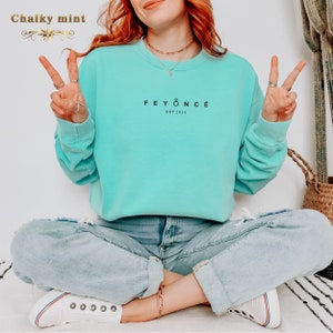 Embroidered Custom Feyonce Sweatshirt, Personalized Fiancee Crewneck ...