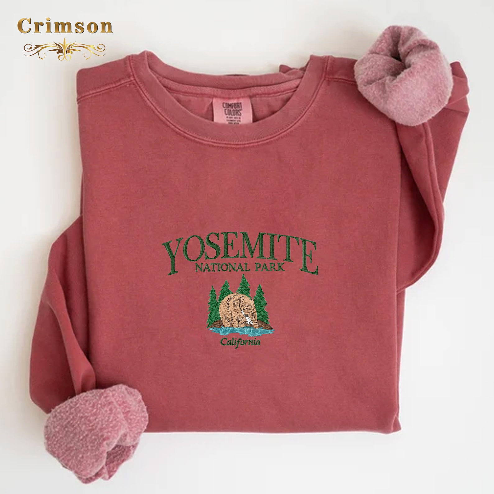 Embroidered Yosemite National Park Wildflower Sweatshirt for National ...