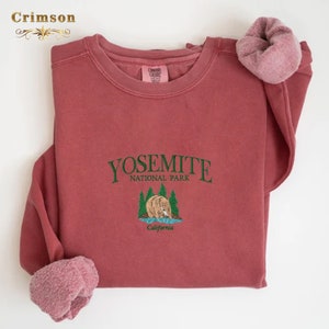 Embroidered Yosemite National Park Wildflower Sweatshirt for National ...