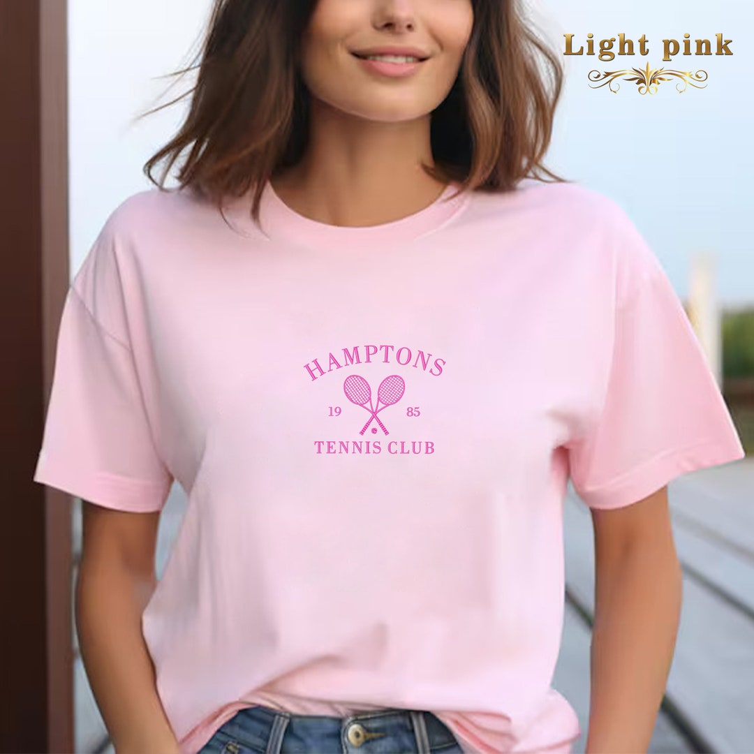 Embroidered Hamptons Tennis Club Shirt, New York Gift, Hamptons Gift ...