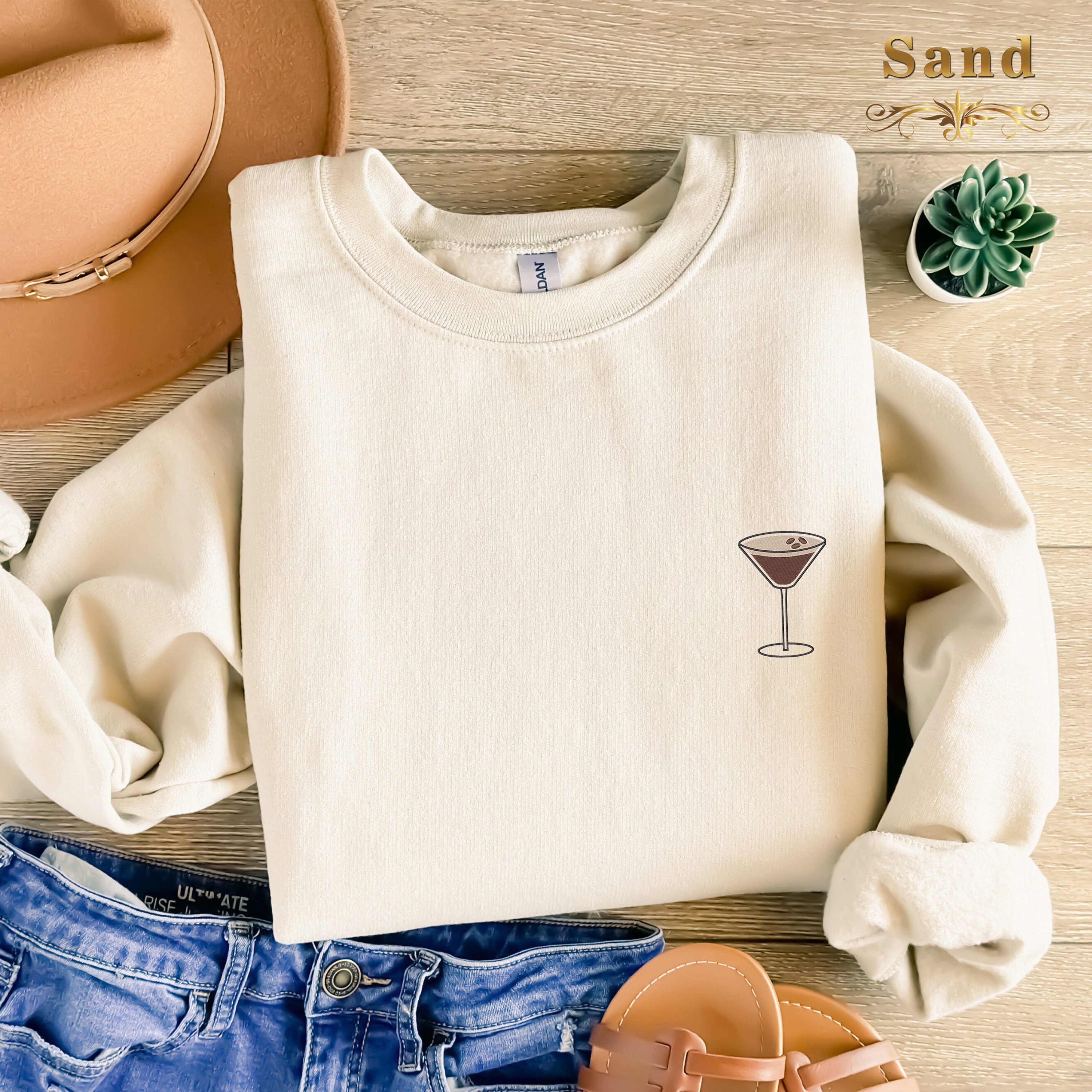 Embroidered Espresso Martini Pocket Cocktail Lover Sweat, Drink Lover ...