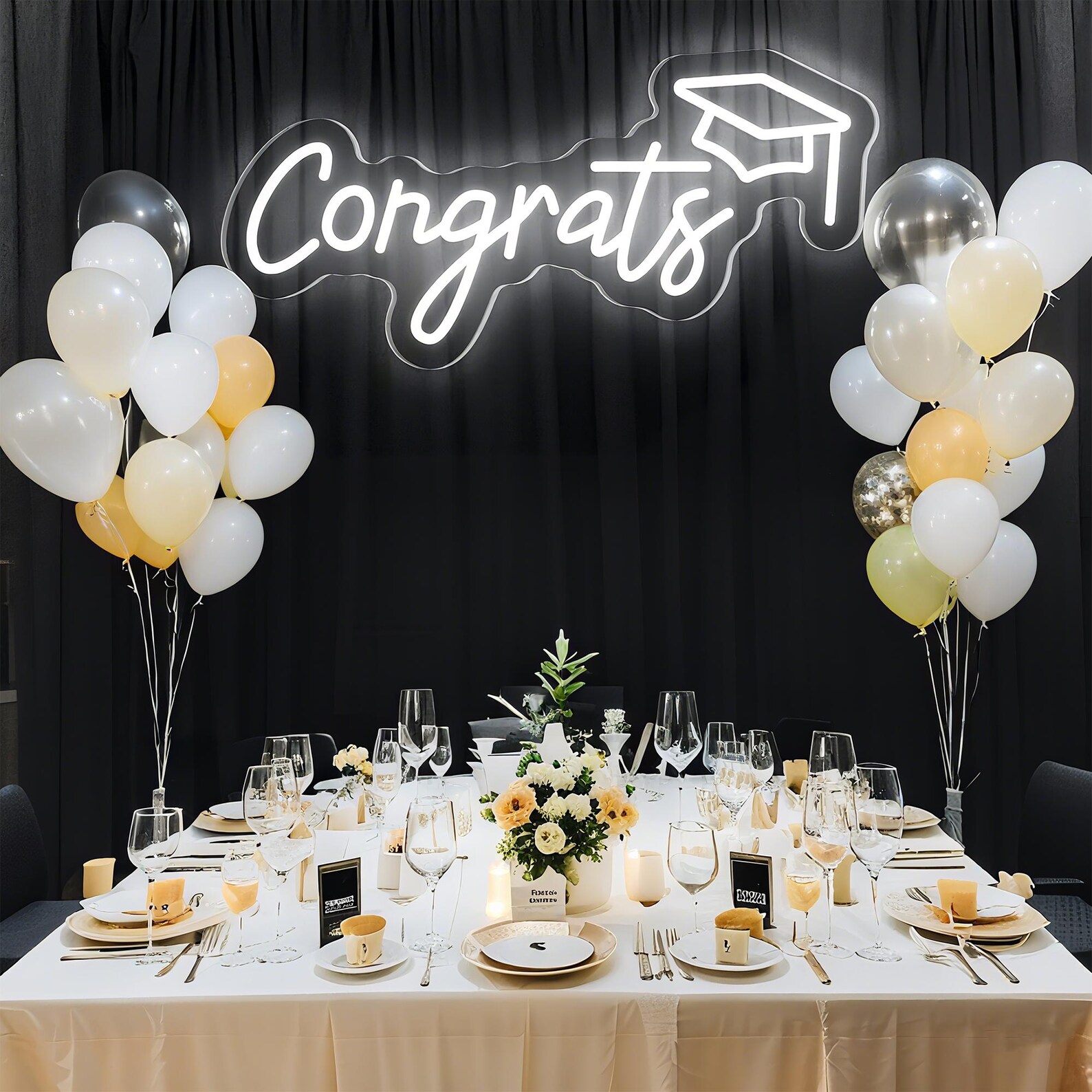 Congrats Neon Sign for Custom Graduation Party, College Congrats Grad ...