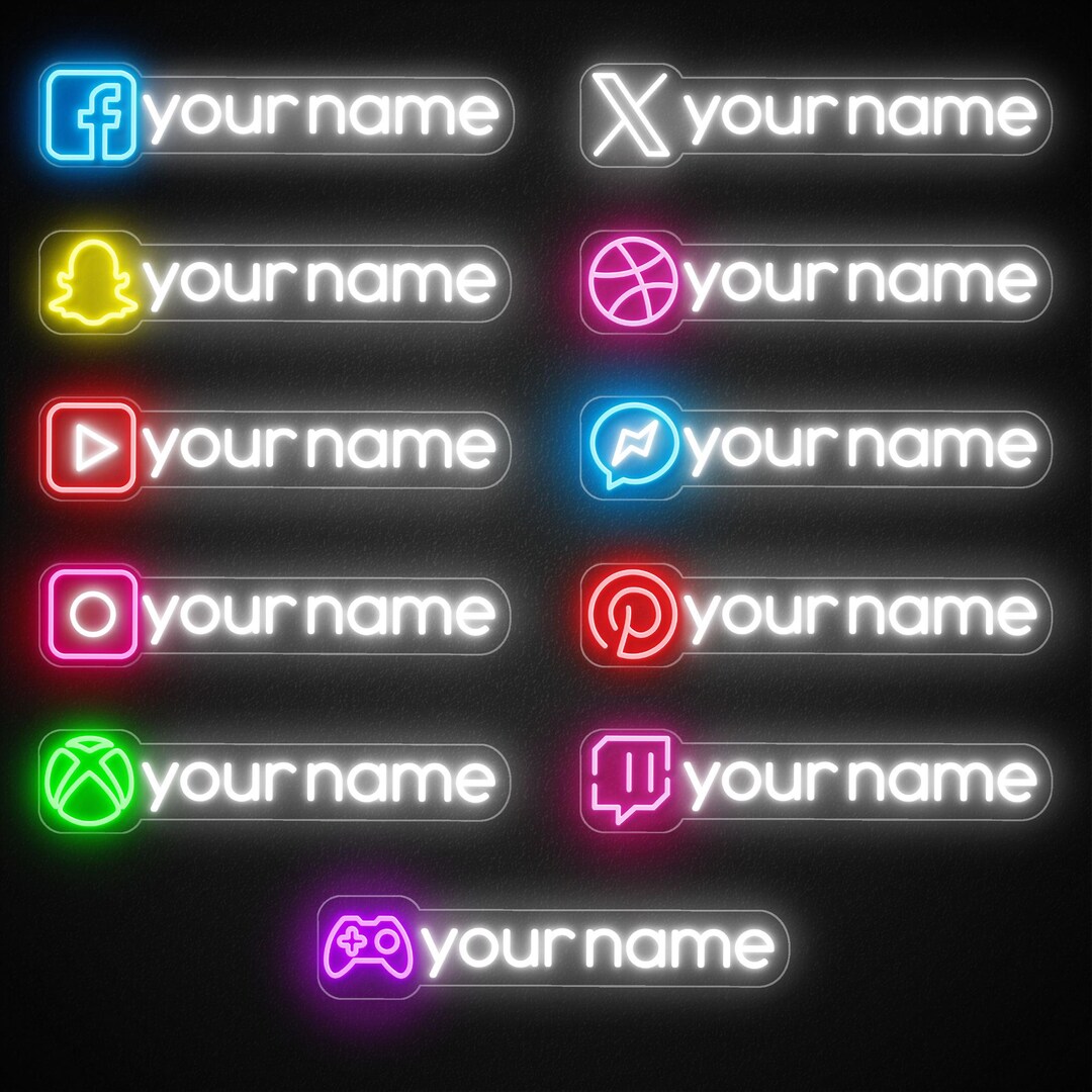Custom Gamer Neon Sign Wall Decor, Gamer Tag Sign, Custom Led Sign ...