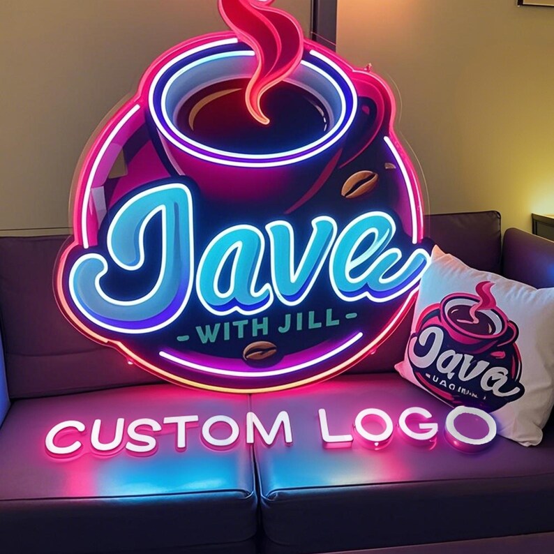 Custom Logo Sign Wall Decor, Led Lights, Led Sign Custom Logo, Neon ...