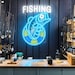 Fishing Neon Sign, Custom Fishing Shop Seafood Restaurant LED Neon ...