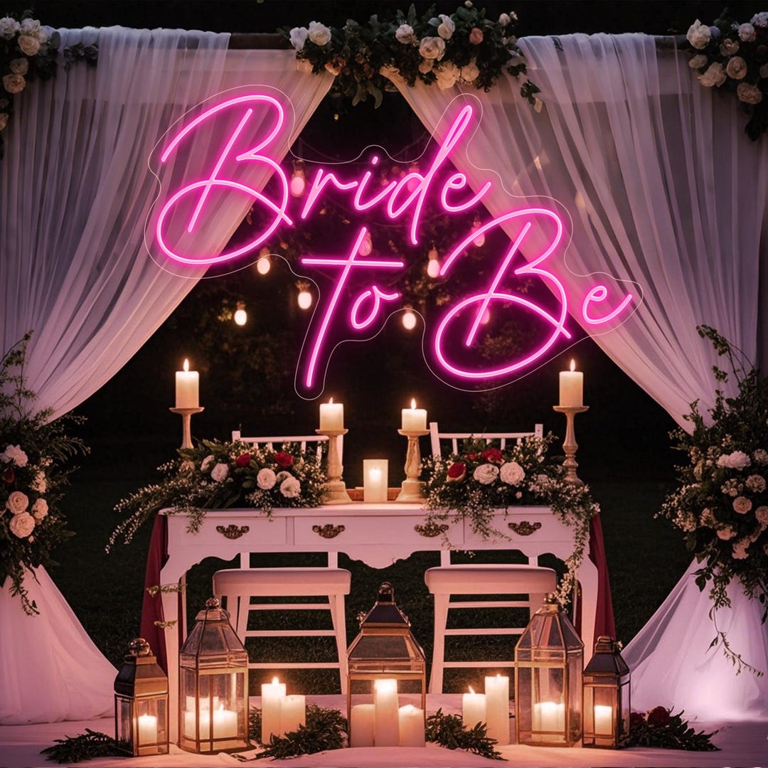 Bride to Be Neon Sign, Custom Neon Sign Wedding, Bridal Shower Neon ...