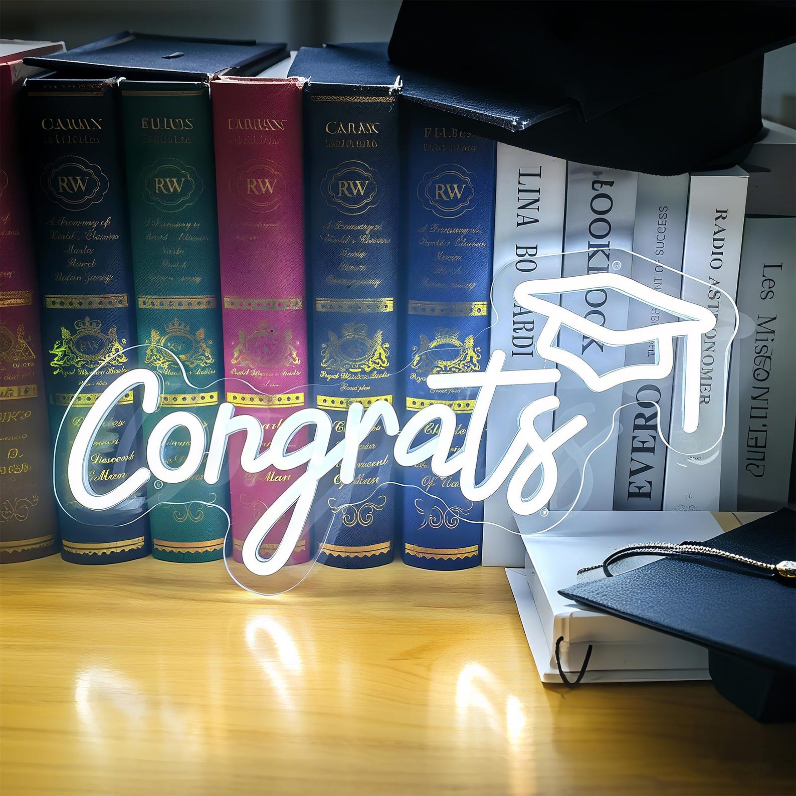 Congrats Neon Sign for Custom Graduation Party, College Congrats Grad ...