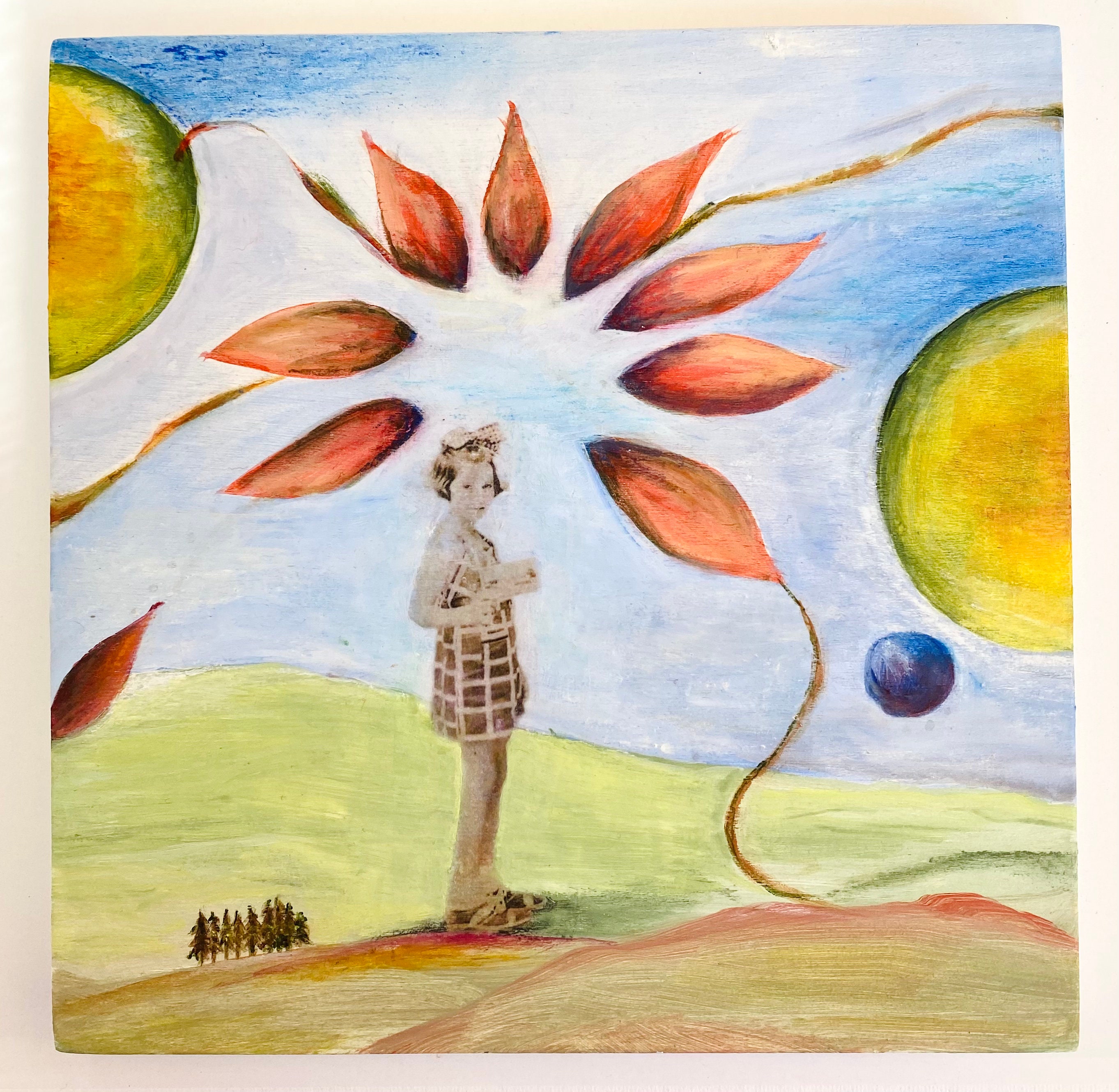 Surreal Landscape Spring is Happiness Women Art, Painting, Folk Art ...