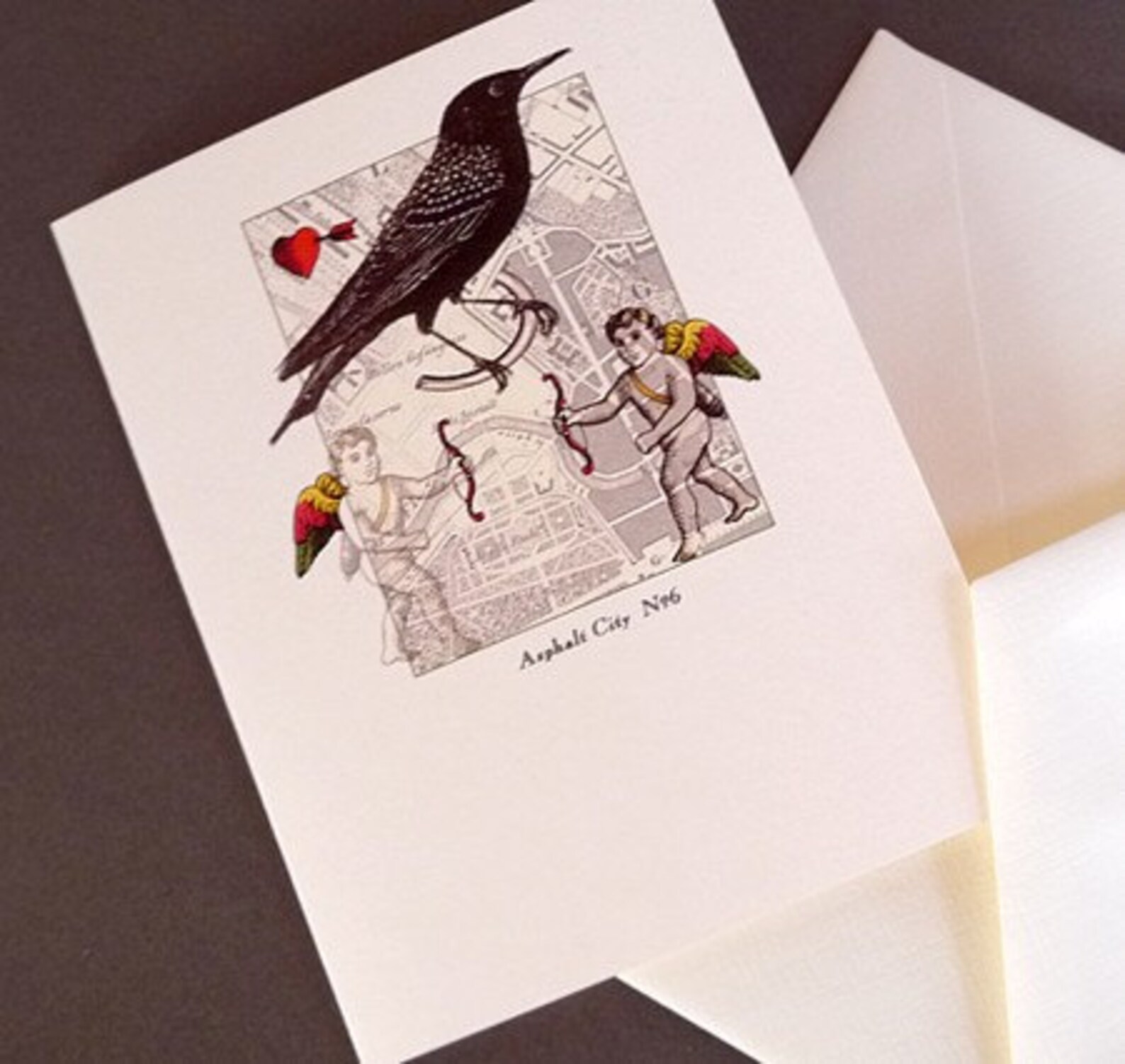 Bird Note Card: Art Collage Greeting Urban No. 6 - Etsy