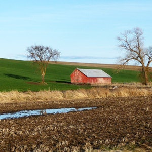 Spring Landscape Red Barn Fine Art Photograph Rustic Home Decor - Etsy