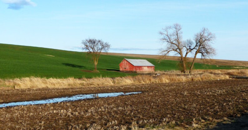 Spring Landscape Red Barn Fine Art Photograph Rustic Home Decor - Etsy