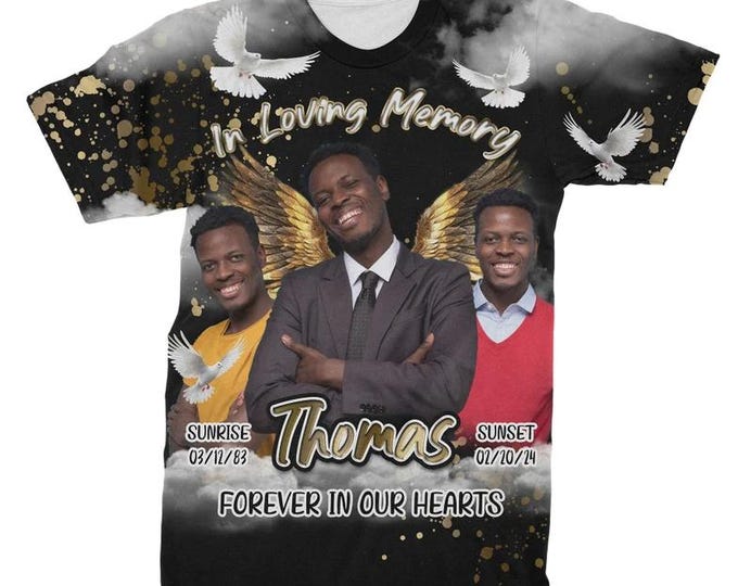 Custom/personalized 3D Memorial/rip in Loving Memory, Remembrance Shirt ...