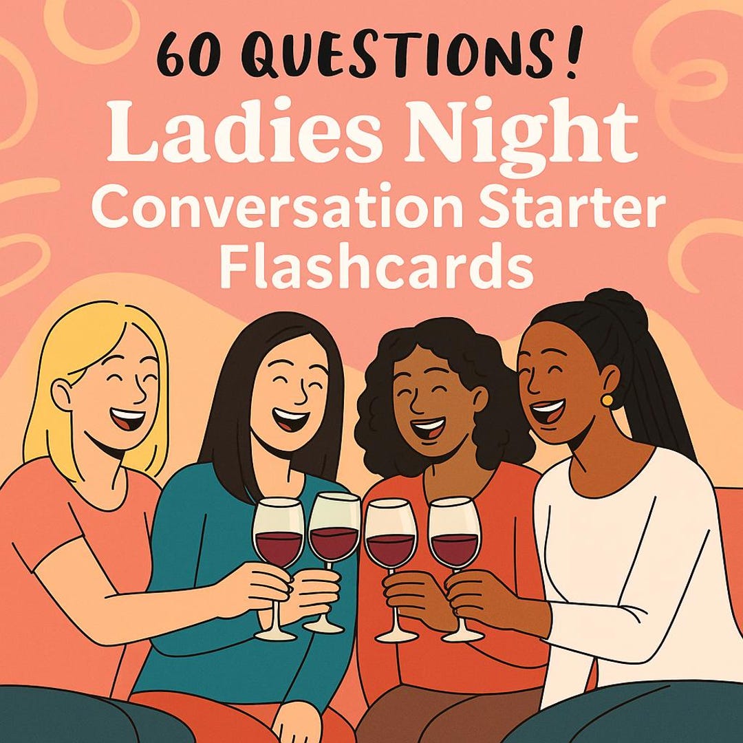 Girl Chat Cards: 60 Conversation Starters for Ladies Night (digital ...