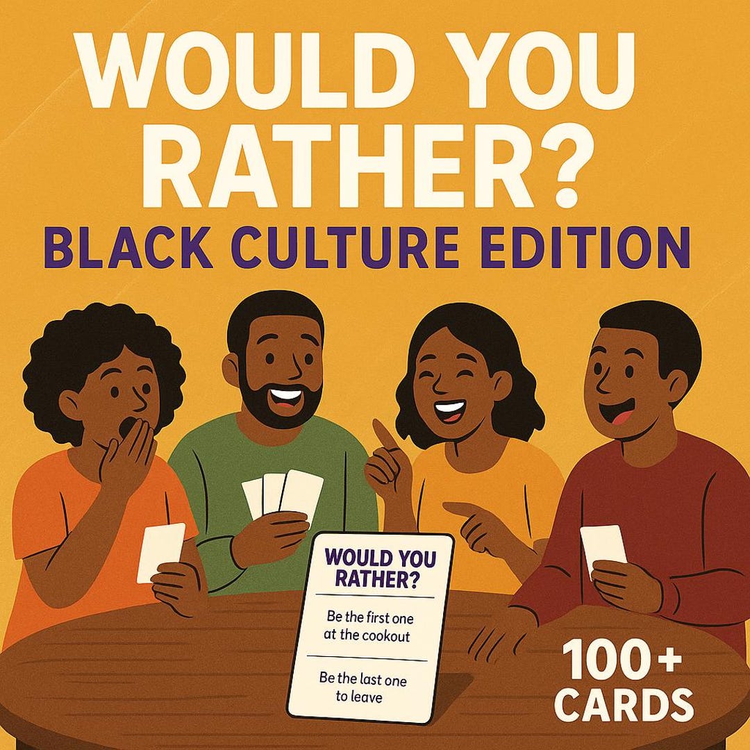 Would You Rather: Black Culture Edition – Printable Game - Etsy
