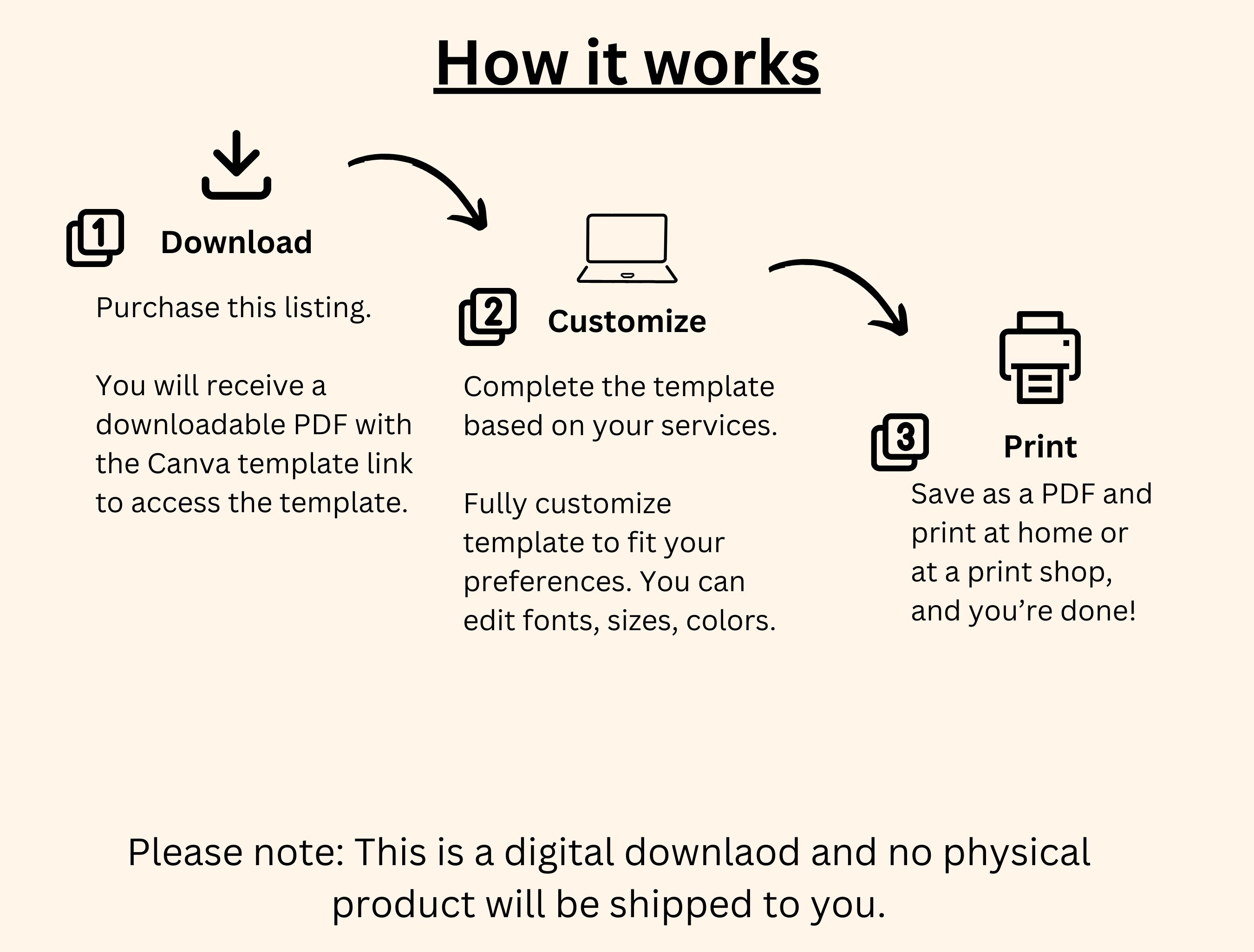 Elegant Bridal Price List Template | Customizable Wedding Services ...