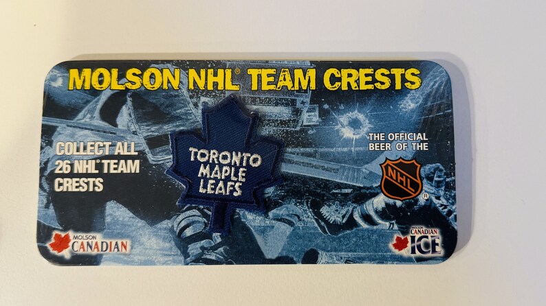 Molson NHL Team Crest Toronto Maple Leafs - Etsy