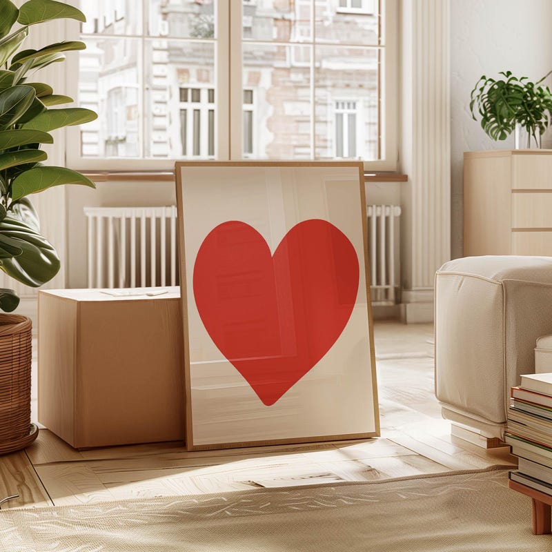 Poster With a Big Heart - Etsy UK