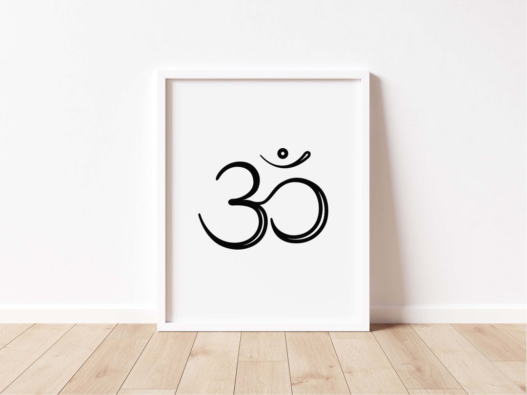 Modern Om Symbol Yoga Art Print - Etsy