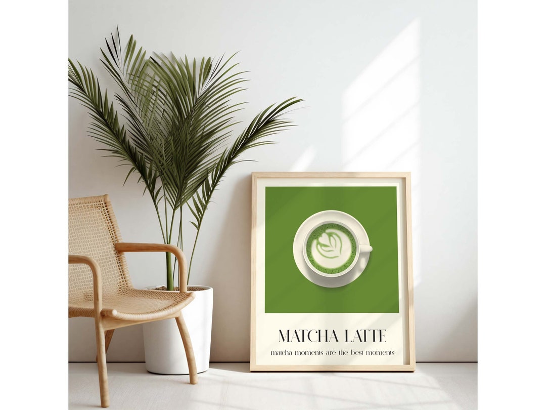 Matcha Latte Poster - Etsy
