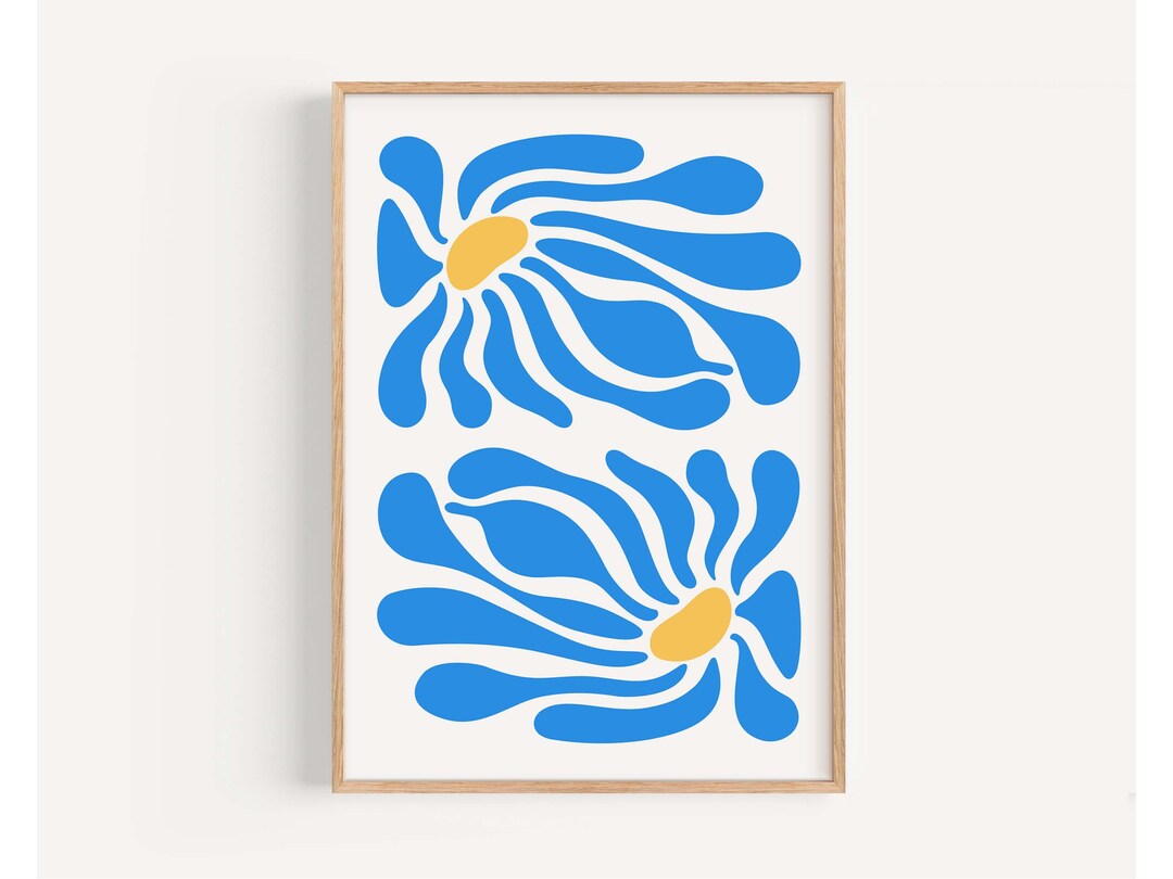 Retro Flowers Art Print - Etsy