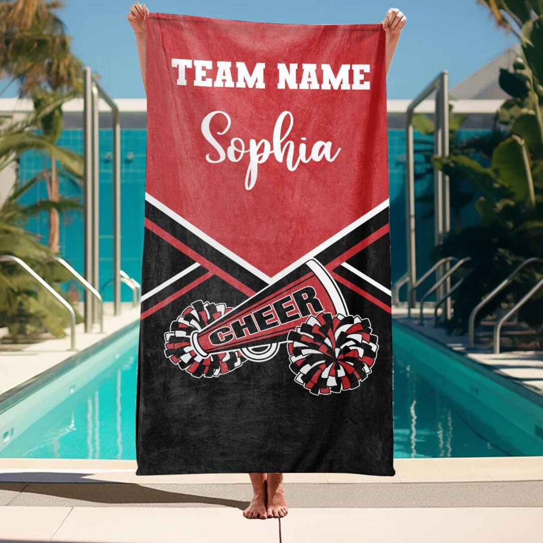 Personalized Cheer Beach Towel, Cheer Team Gifts, Cheerleader Pool ...
