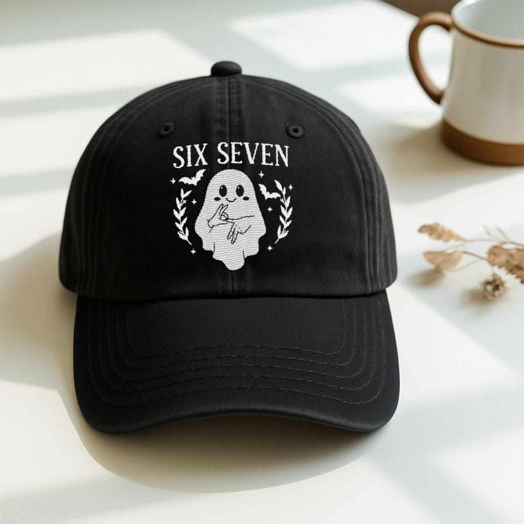 Six Seven Trending Meme Embroidery Hat, Funny 67 Halloween Embroidery ...