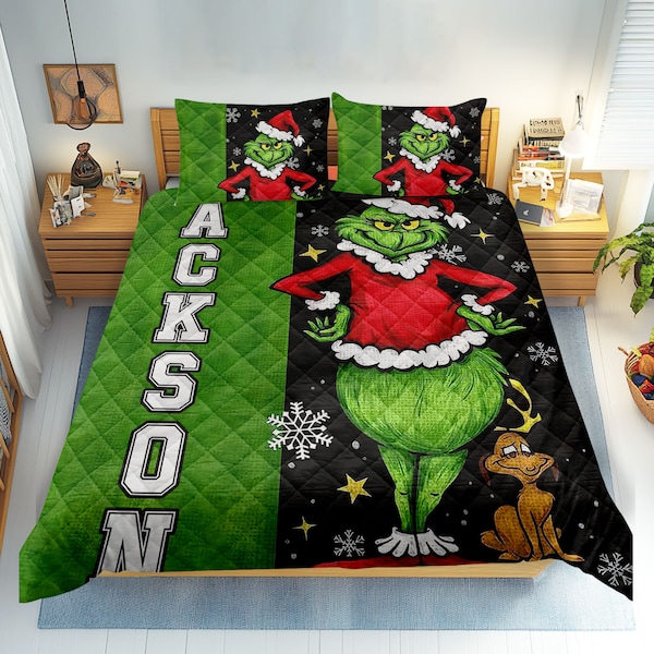 The Grinch Bedding - Etsy