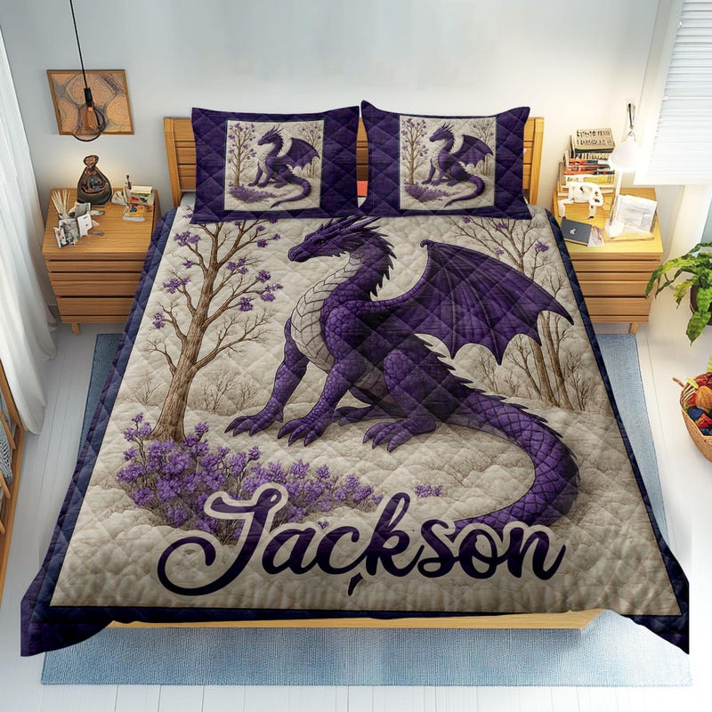 Cute Dragon Quilt - Etsy
