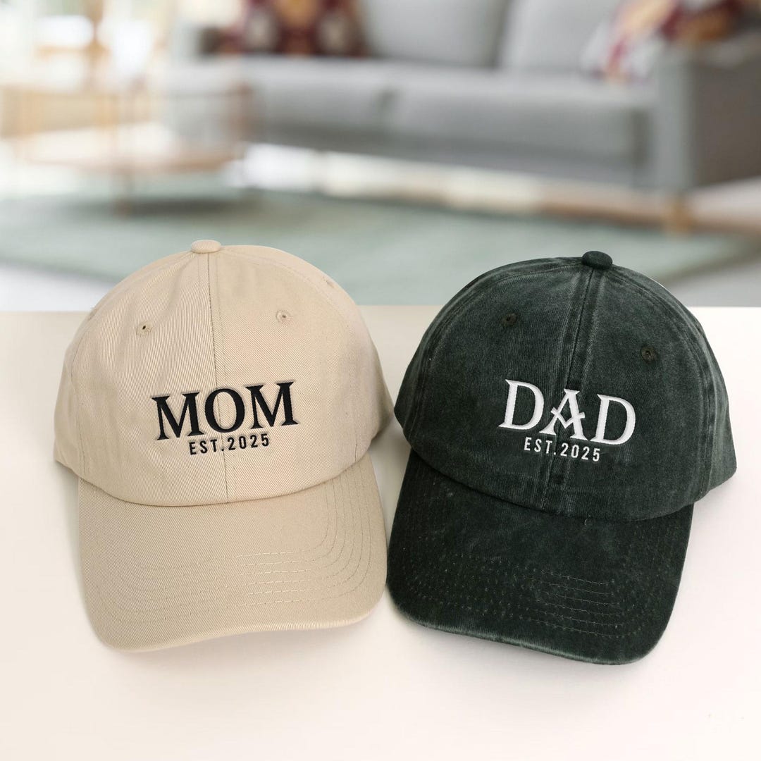 Personalized Mothers Day Embroidered Hat, Custom Date, Vintage Baseball ...