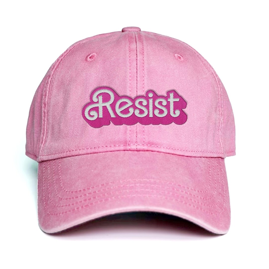 Resist Pink Embroidered Hat, Anti Trump Hat, Subtle F Trump Cap, Anti ...
