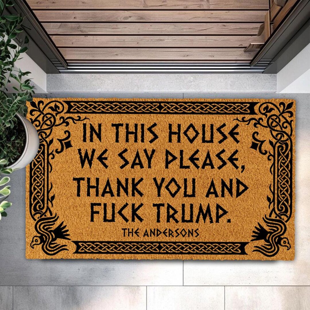 Personalized Anti Trump Doormat, Custom Christmas Doormat, Funny ...