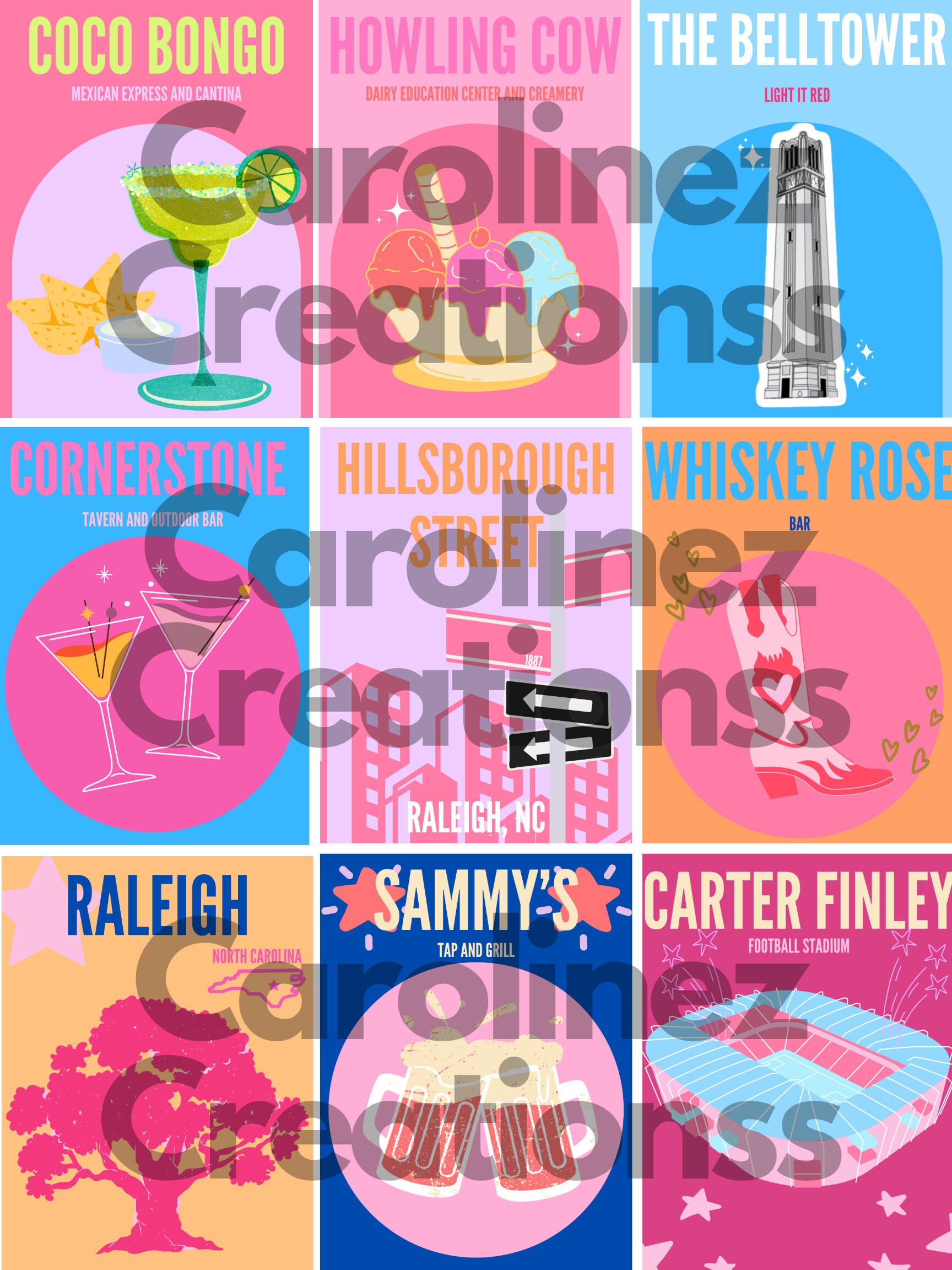 NC State Prints *custom - Etsy