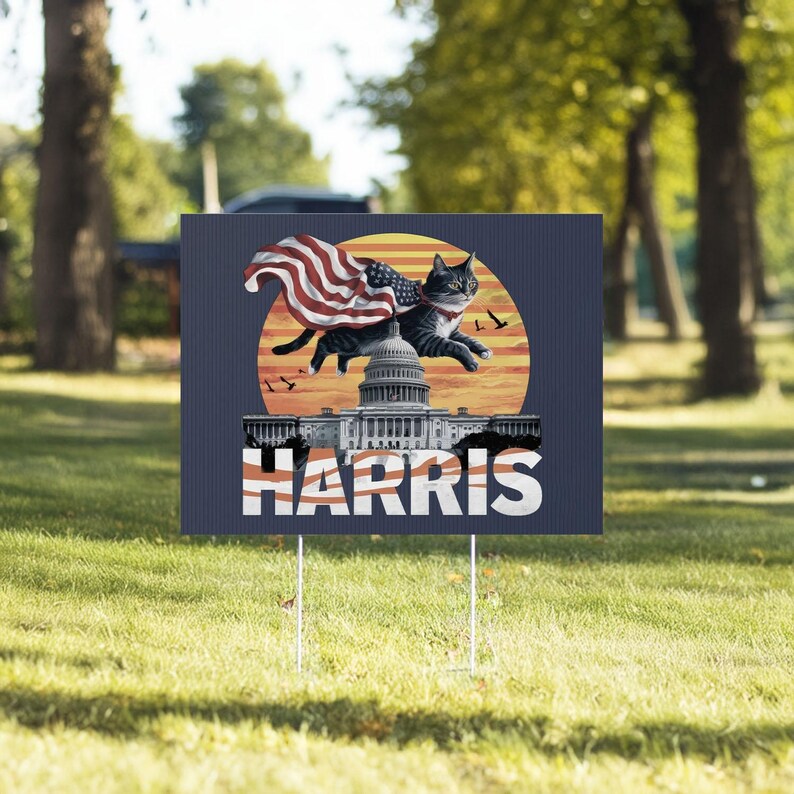 Childless Cat Ladies Kamala Harris Signs, Madam President Sign, Harris ...