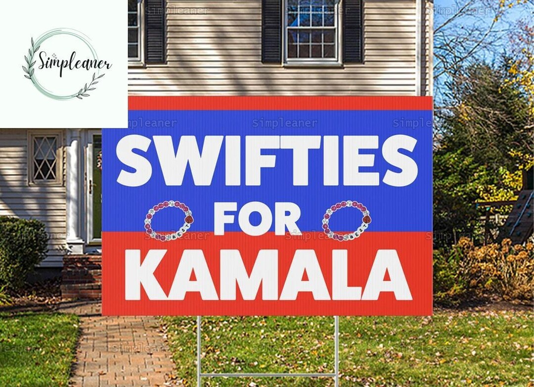 Swifties for Kamala Plastic Yard Sign, Kamala 2024 Swifties for Harris ...