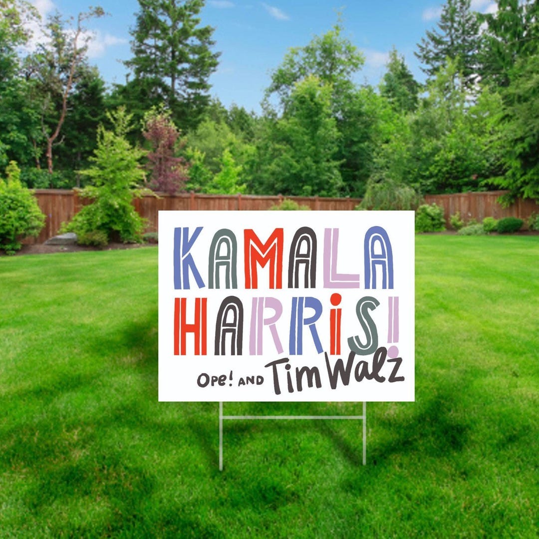 Kamala Harris and Tim Walz Garden Signs, 2024 Campaign Election Sign ...