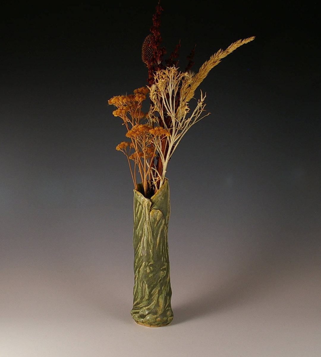 Rustic Bud Vase in Green. - Etsy