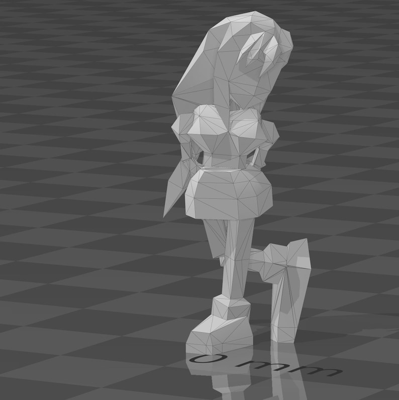 Tifa Low Poly 3D Model STL File - Etsy