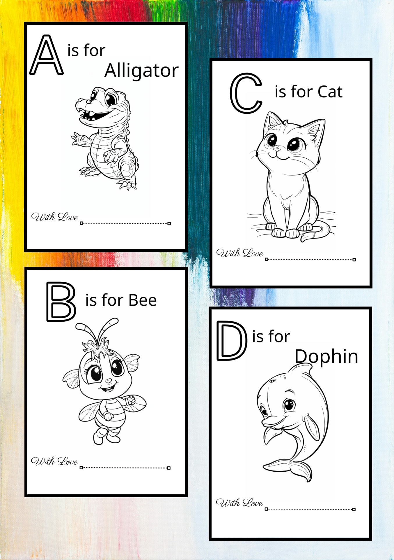 Baby ABC Animal Book Printable | Animal Alphabet Coloring Pages ...