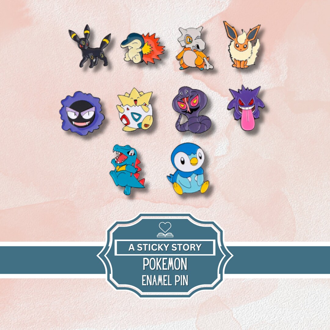 Pokemon Pin, Pokemon Enamel Pin, Pokemon Pins, Togepi, Piplup, Gastly ...