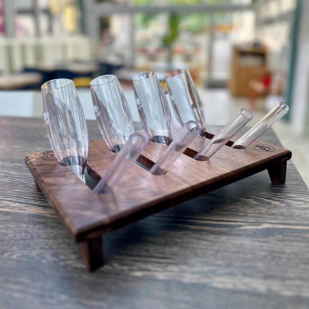 Handcrafted Walnut Chambong Stand | Midcentury Modern Design | Holds ...